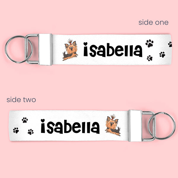 Personalized Cute Dog KeyChain - Little Navy
