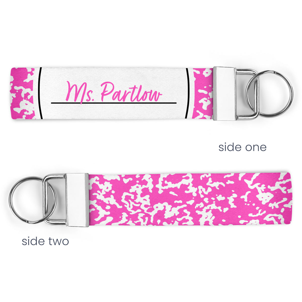 Personalized Composition Notebook KeyChain - Little Navy