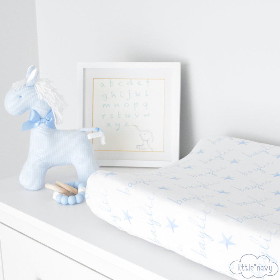 Personalized Change Pad Cover - Little Navy