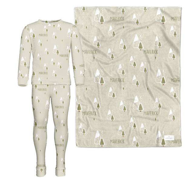 Snuggle Bundle - Pyjama & Blanket Bundle - Little Navy