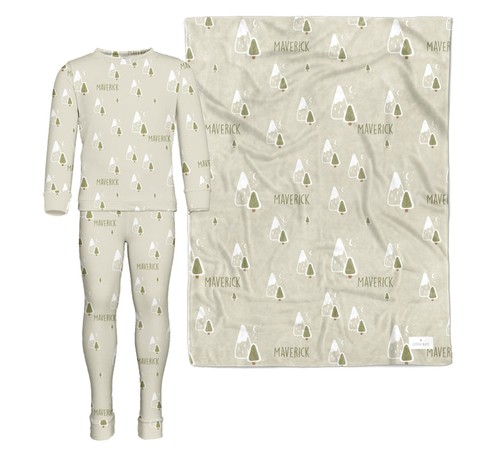 Snuggle Bundle - Pyjama & Blanket Bundle - Little Navy